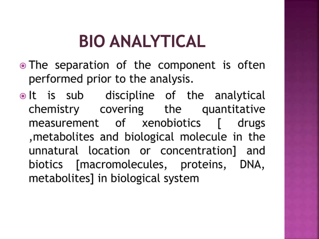 Extraction of bioanalytical sample | PPTX