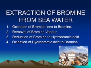 EXTRACTION OF BROMINE FROM SEA WATER.ppt