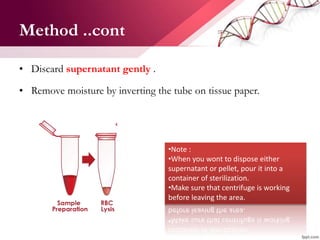 EXTRACTION OF DNA FROM BLOOD kit method | PPTX