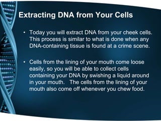 Extraction of DNA from human cheek cells | PPT