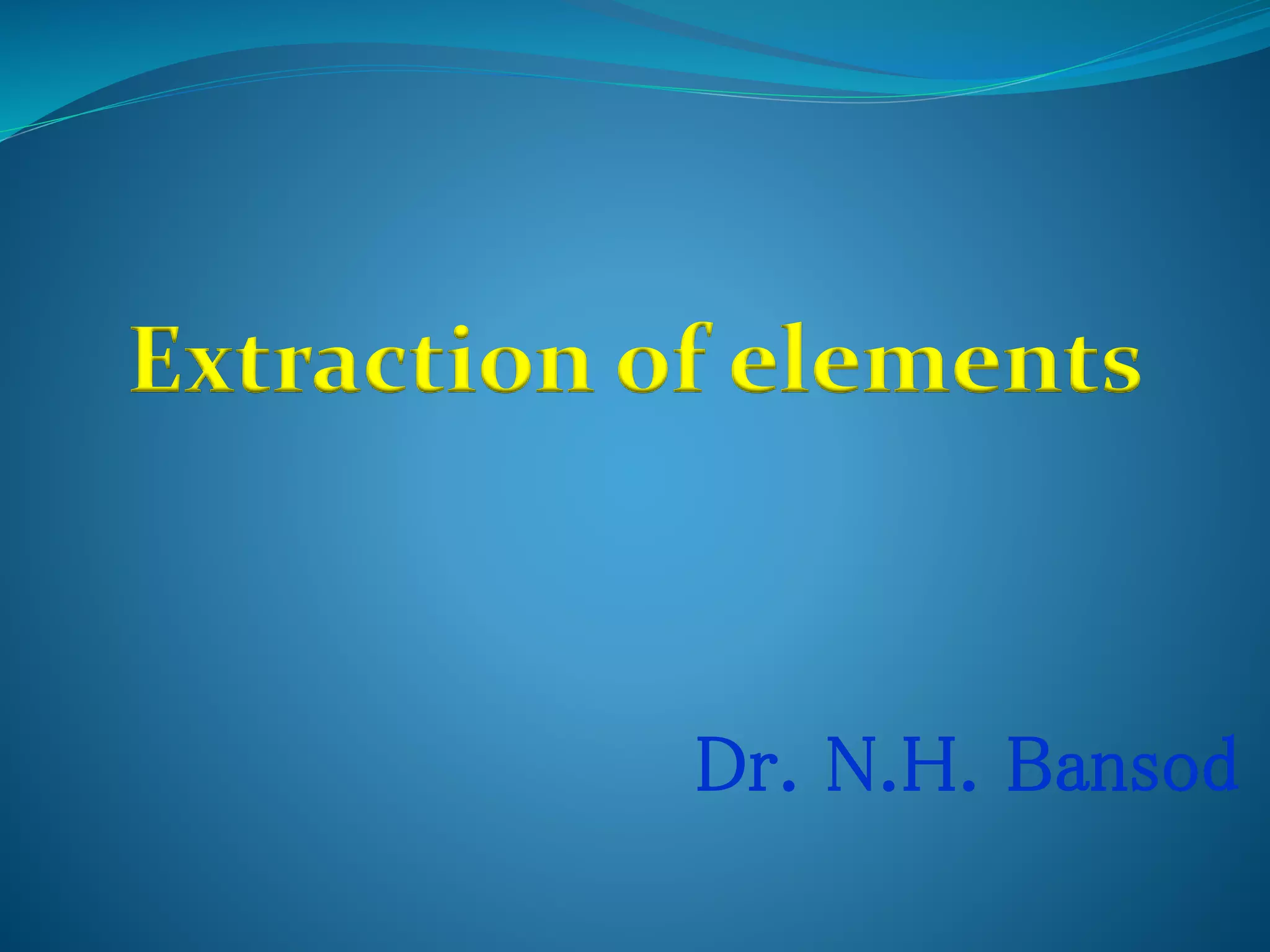 Extraction of elements | PPTX