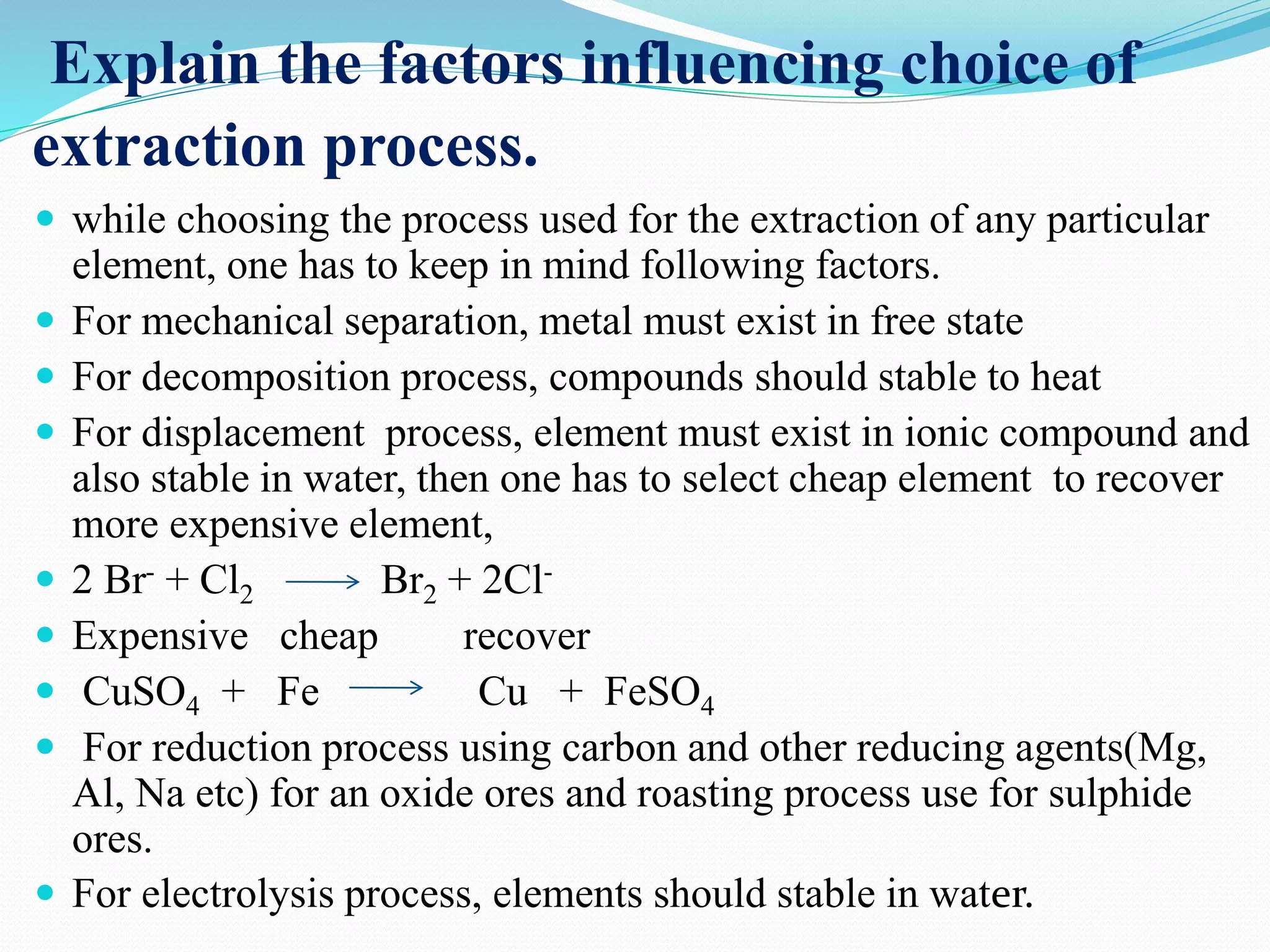 Extraction of elements | PPT
