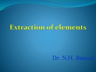 Extraction of elements | PPT