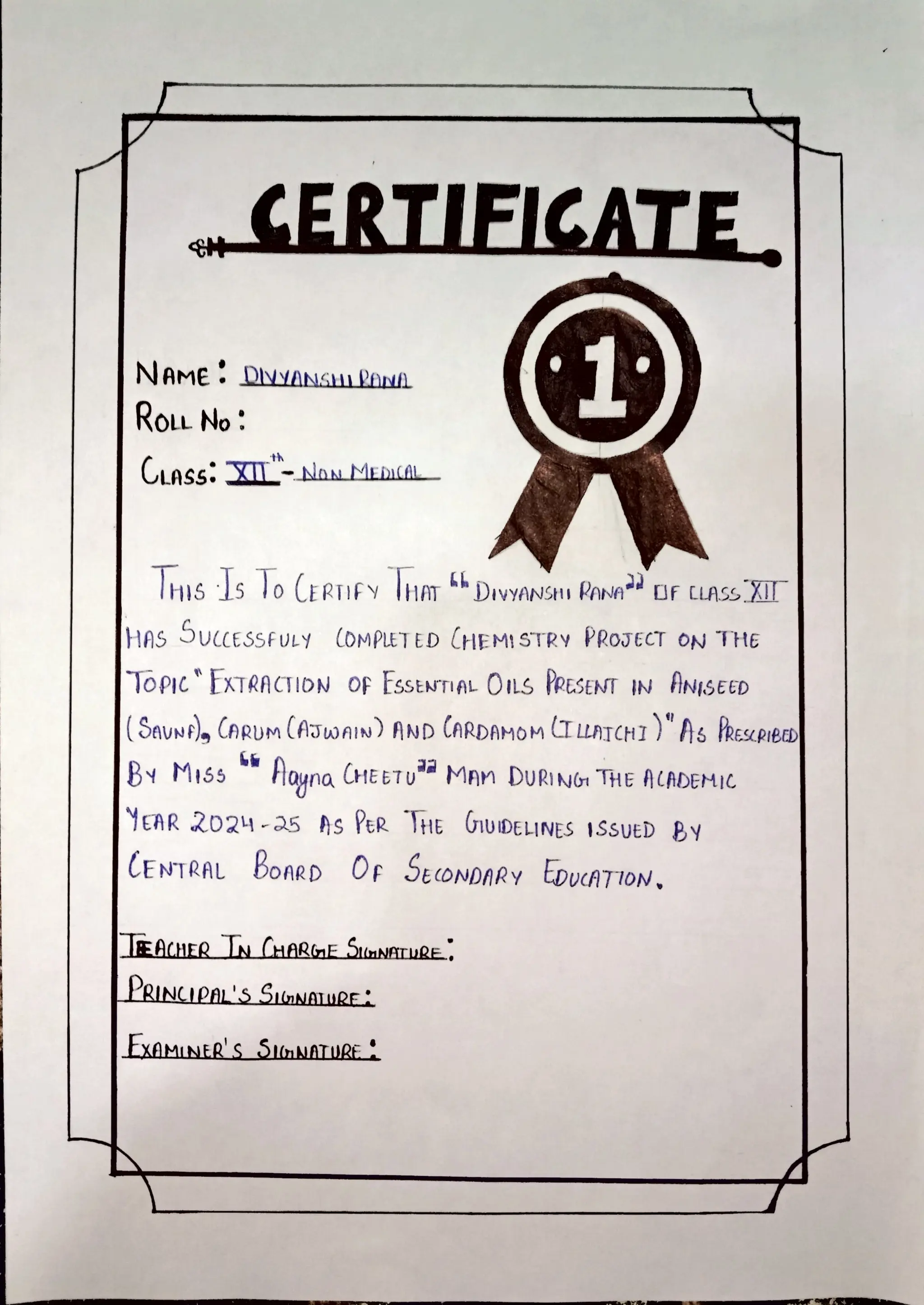 Extraction of Essential Oils-INVESTIGATORY PROJECT(CBSE Class 12 ...