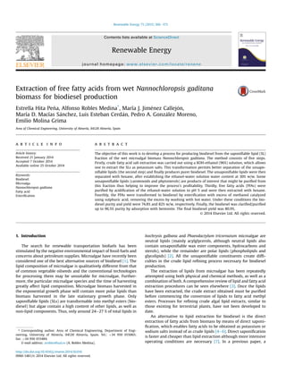 Extraction of free fatty acids from microalgae | PDF | Chemistry | Science