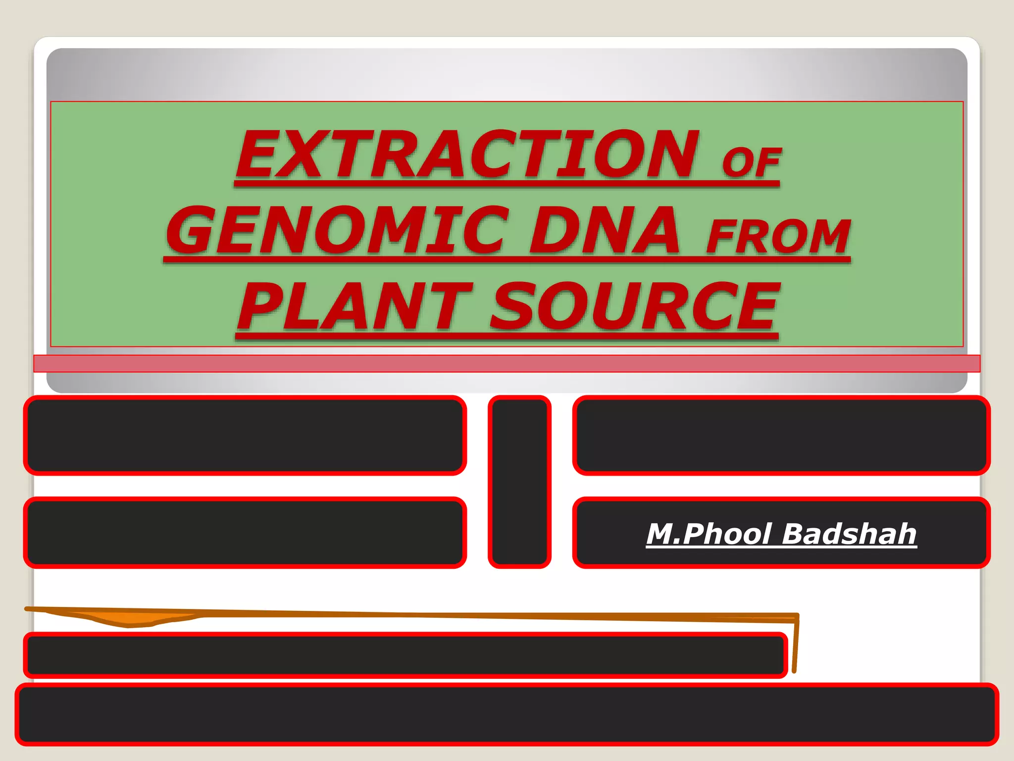 EXTRACTION OF GENOMIC DNA FROM PLANT SOURCE.pptx