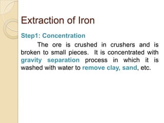 Extraction Of Iron | PPTX