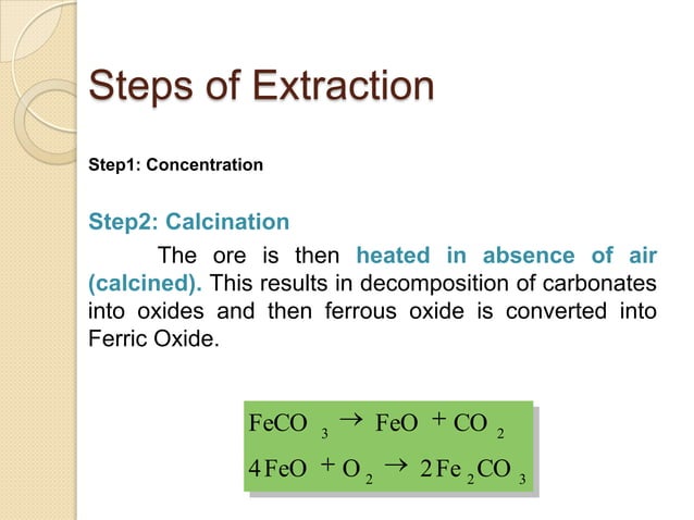 Extraction Of Iron | PPTX