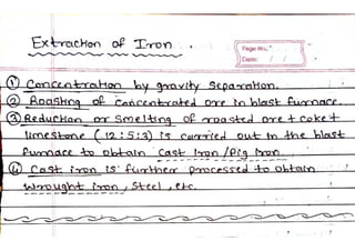 Extraction of Iron | PDF