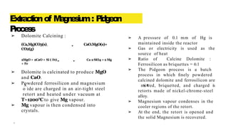 Extraction of Magnesium @ METALLURGICAL AND MATERIALS | PPTX