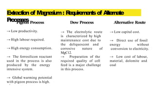 Extraction of Magnesium @ METALLURGICAL AND MATERIALS | PPTX