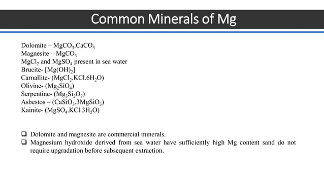 Extraction of magnesium (mg) | PDF | Chemistry | Science