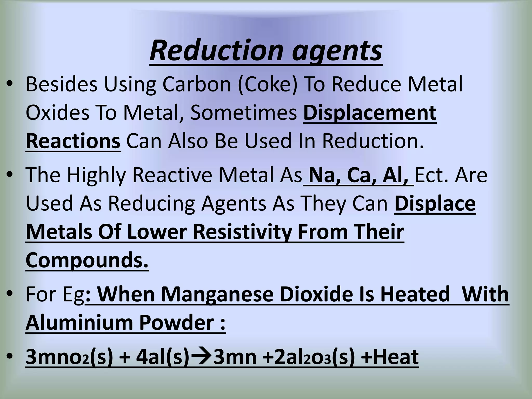 Extraction of metals chemistry | PPTX
