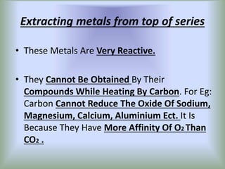 Extraction of metals chemistry | PPTX