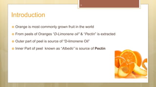 Extraction of pectin | PPTX