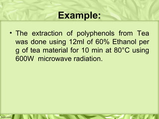 Extraction of phenolics | PPT