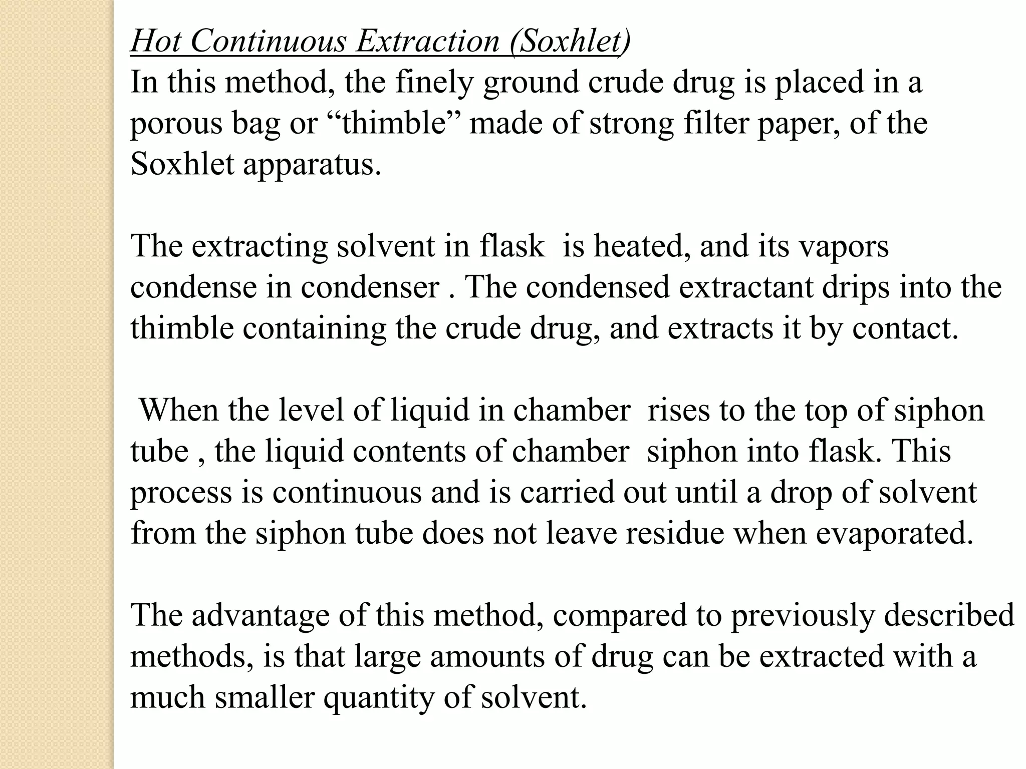 Extraction of plant contituents | PPTX