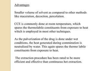 Extraction of plant contituents | PPTX