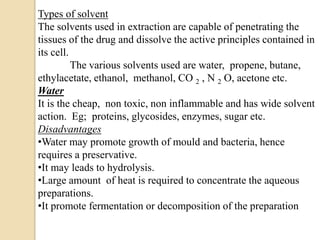 Extraction of plant contituents | PPTX