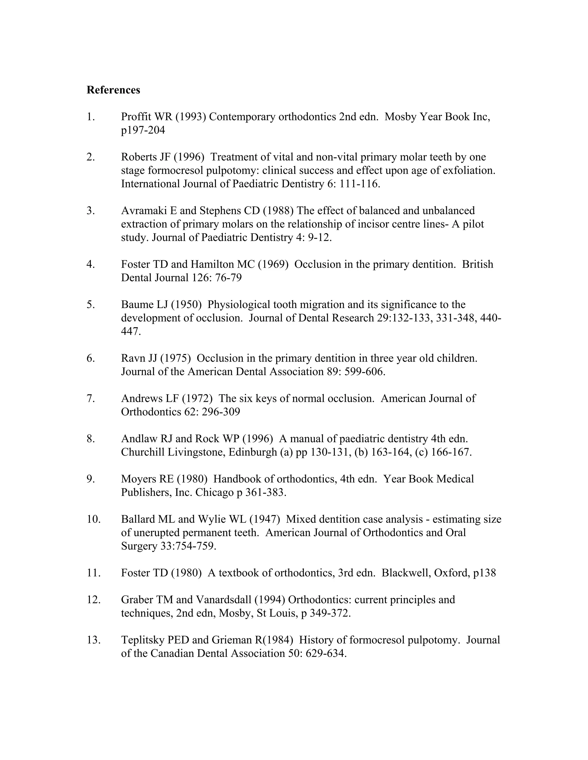Extraction of primary teeth balance and compensation | PDF