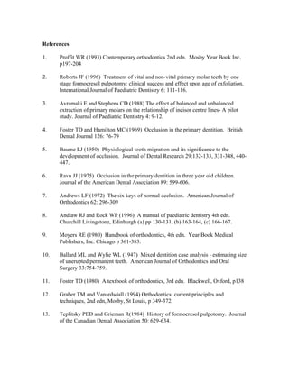 Extraction of primary teeth balance and compensation | PDF