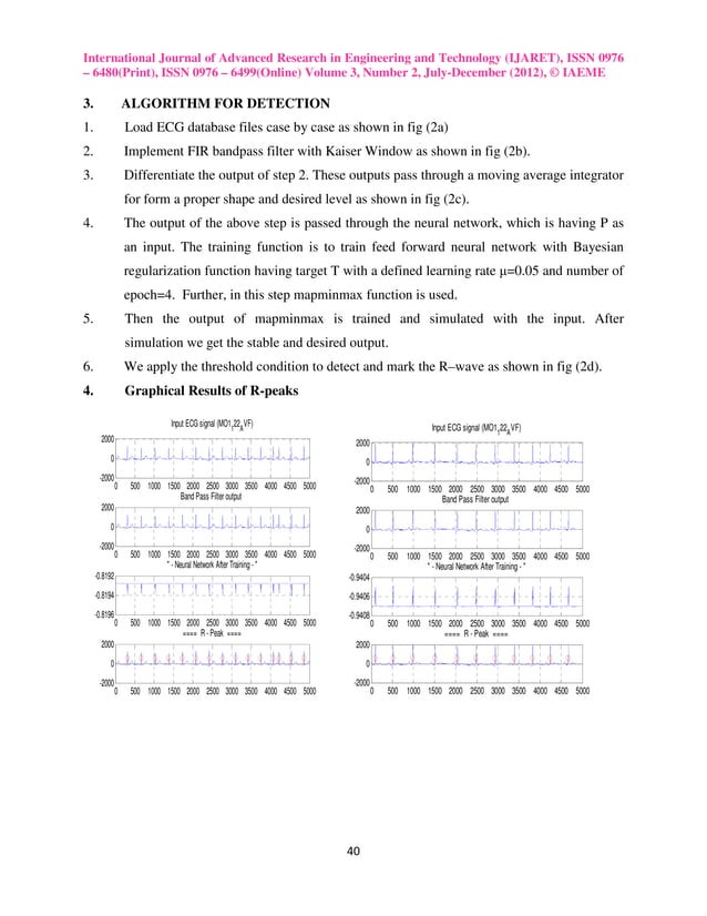 Extraction Of Qrs Complexes Using Automated Bayesian Regularization Neural Network Pdf