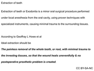 Extraction of teeth swayam week 14 sa 2 | PPT