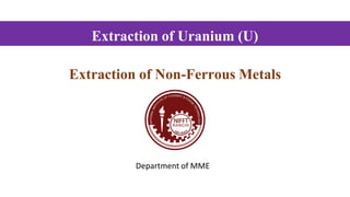 Extraction of Uranium (U) | PDF