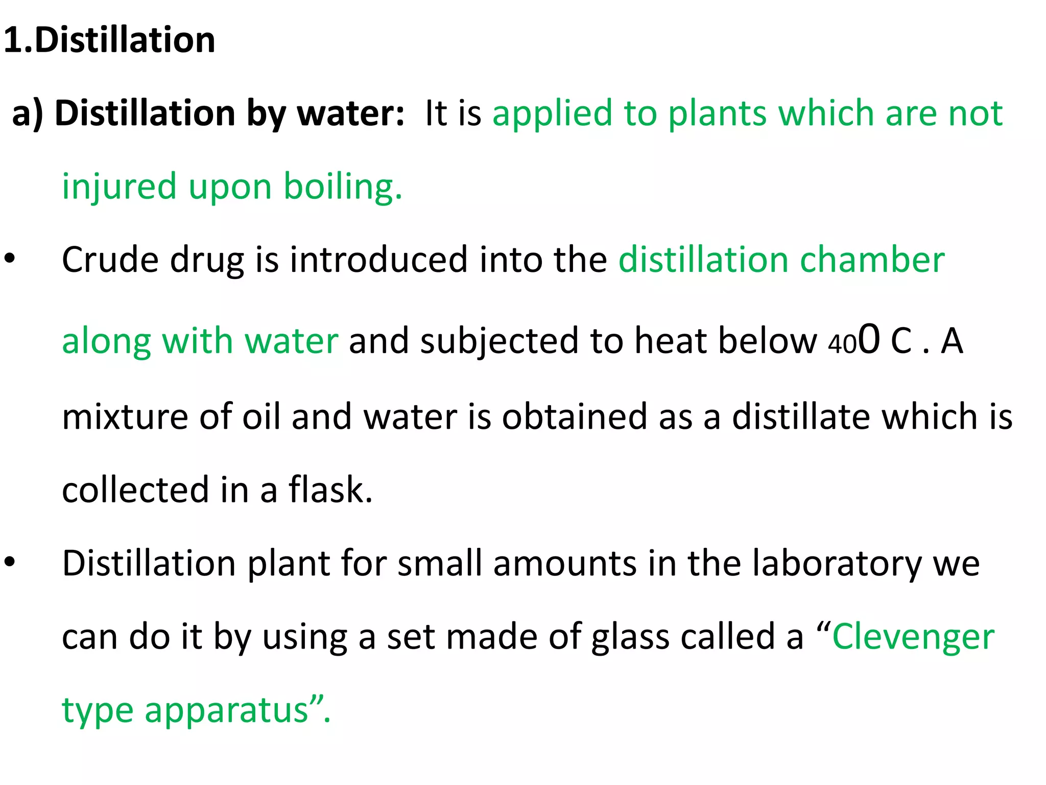 Extraction of volatile oils | PPTX