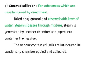 Extraction of volatile oils | PPTX