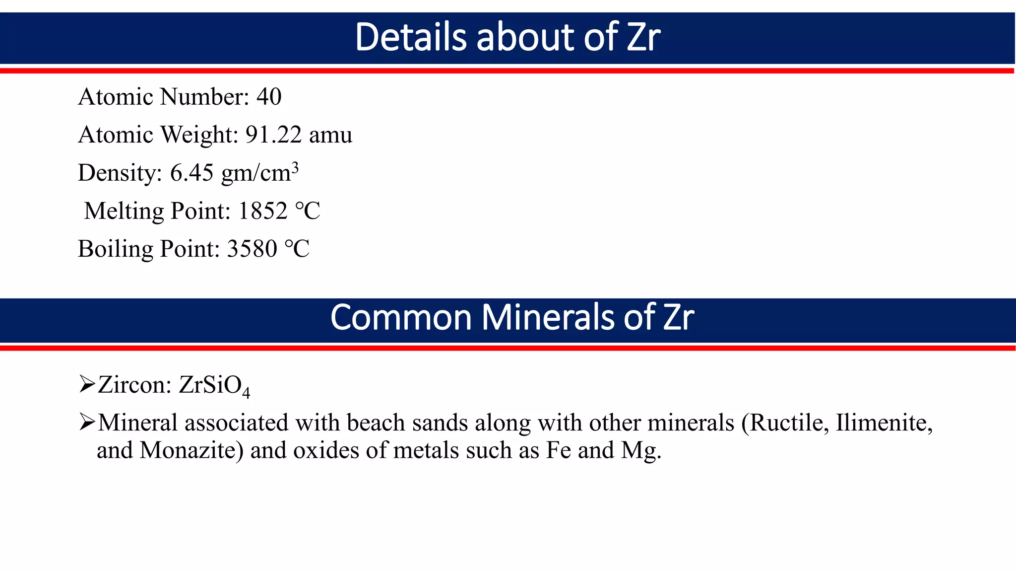 Extraction of zirconium (zr) | PDF