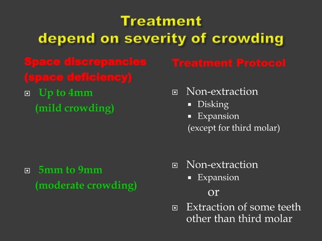 A differential diagnostic decision for extraction and non-extraction | PPT