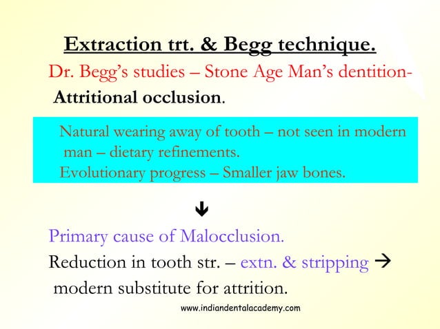 Extraction patterns for begg treatment | PPT
