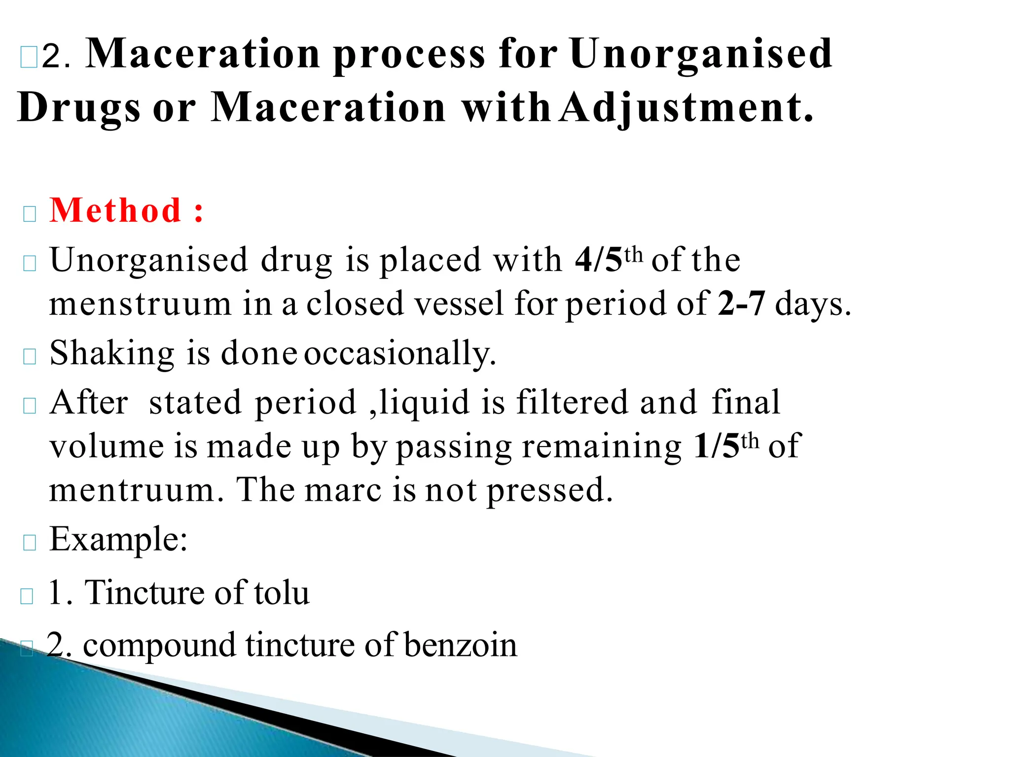 Extraction process Pharmaceutics I 20111 | PPTX