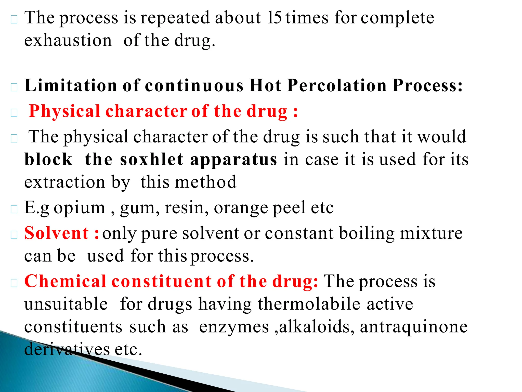 Extraction process Pharmaceutics I 20111 | PPTX