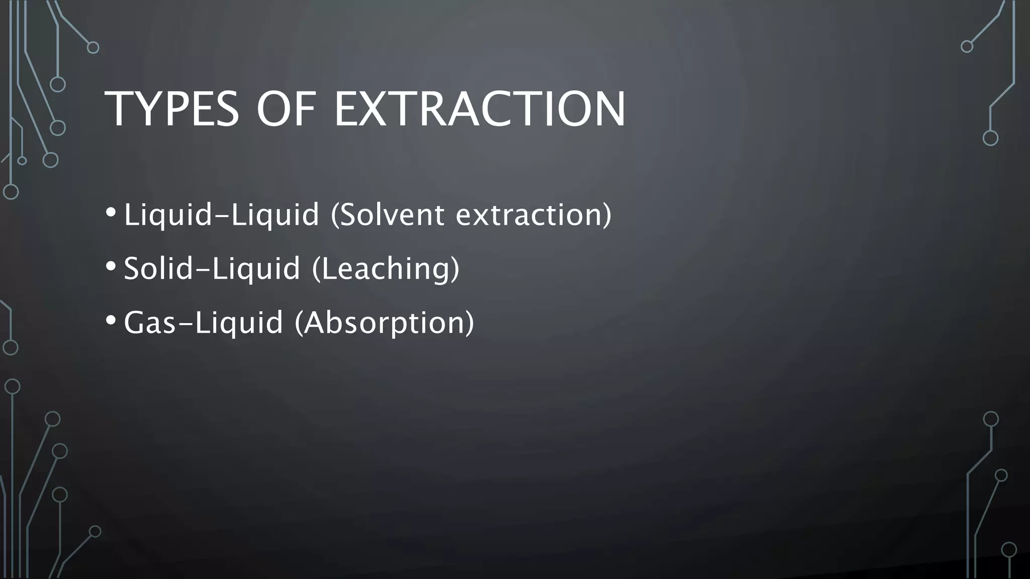 Extraction Methods in Processing Industry | PPTX
