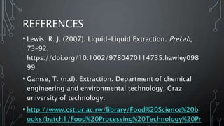 Extraction Methods in Processing Industry | PPTX