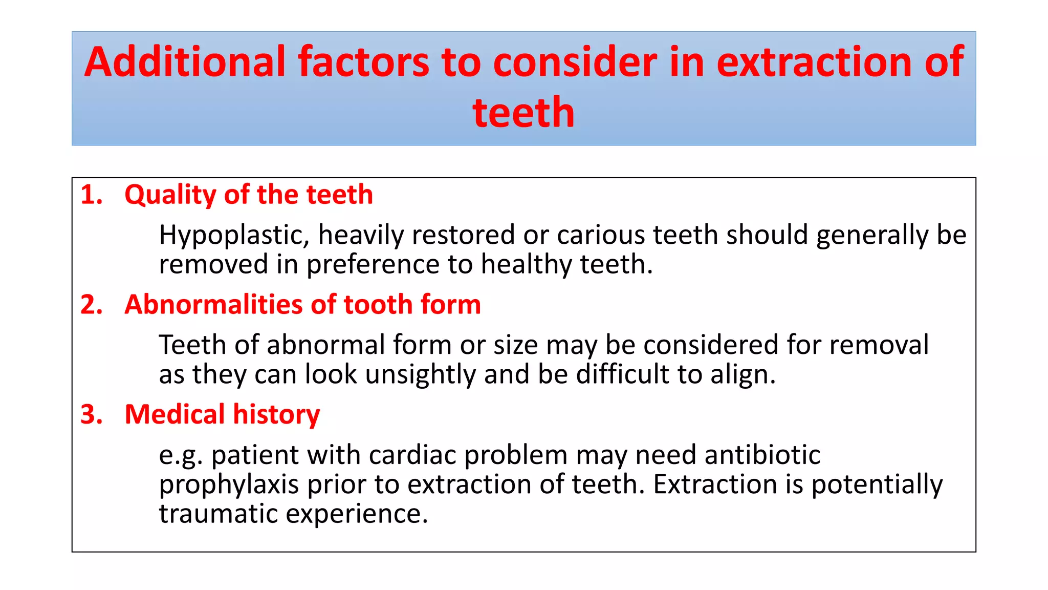 Extractions in orthodontics | PPTX