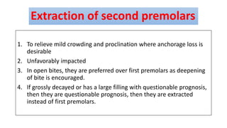 Extractions in orthodontics | PPTX