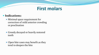 extractions in the field of orthodontics | PPTX