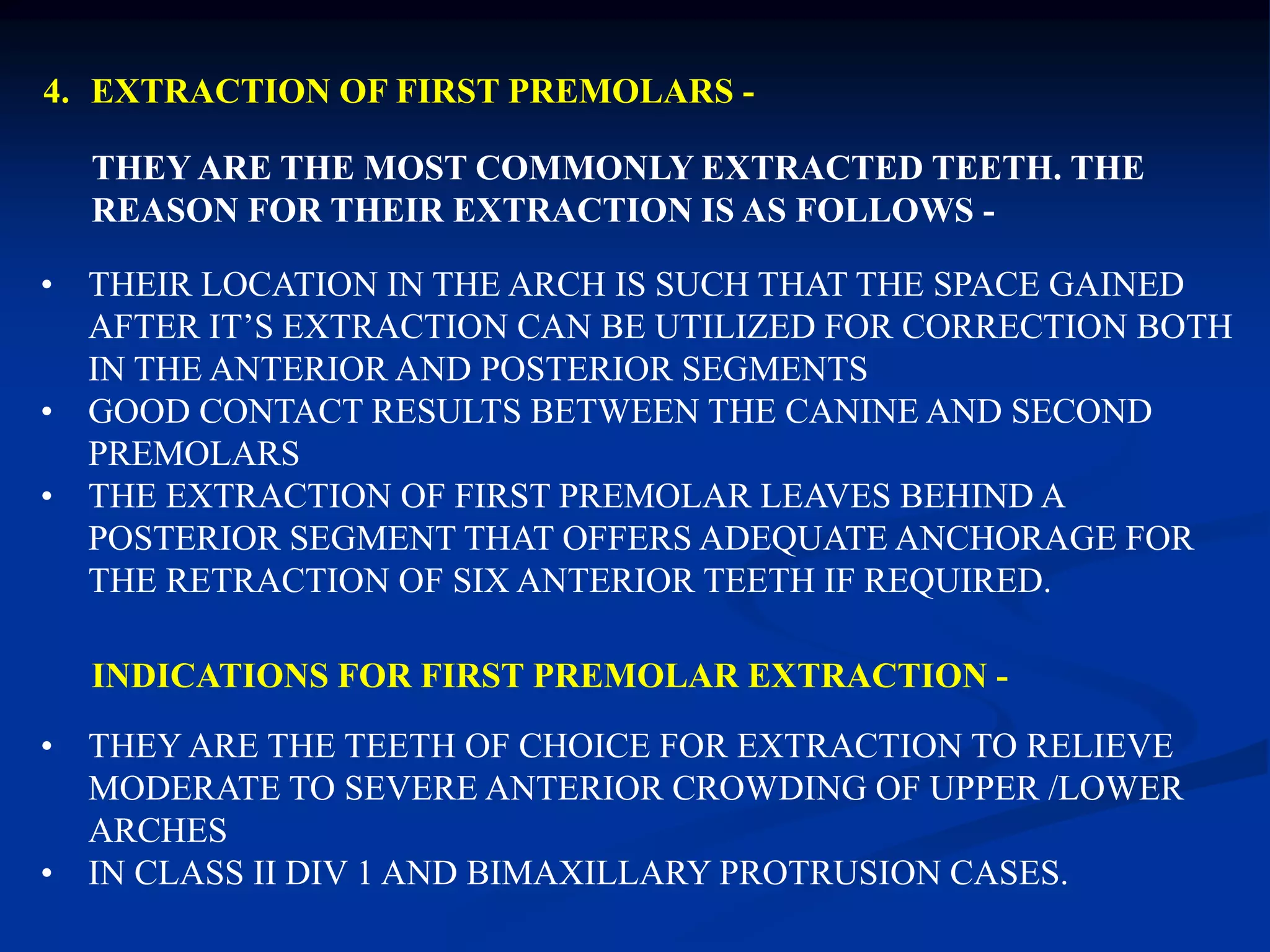 Extractions in orthodontics | PPT