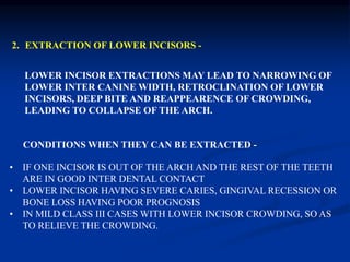 Extractions in orthodontics | PPT
