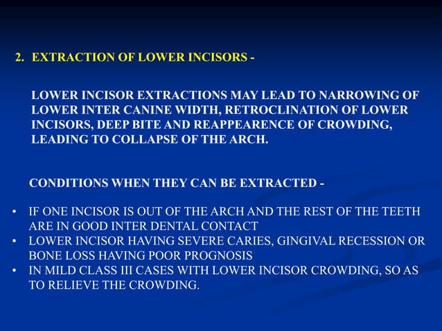 Extractions in orthodontics | PPT