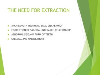 Extractions in orthodontics | PPT