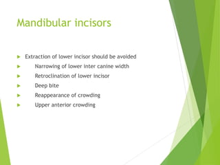 Extractions in orthodontics | PPT