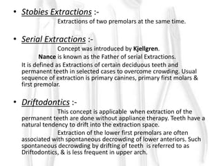 Extractions in orthodontics ug | PPTX