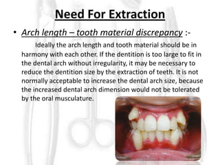 Extractions in orthodontics ug | PPTX