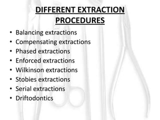 Extractions in orthodontics ug | PPTX