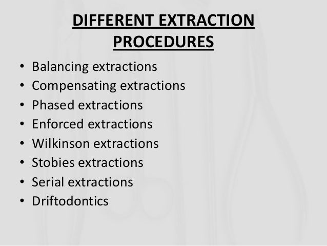 Extractions in orthodontics ug
