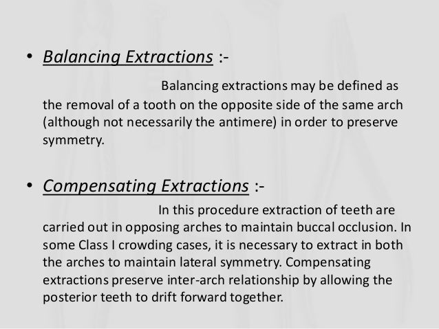Extractions in orthodontics ug